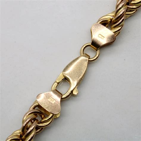 10k Yellow Gold Rope Chain 30 100 Ways