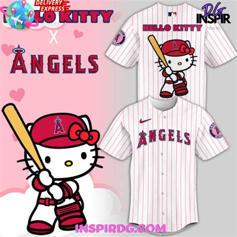 Hello Kitty X Los Angeles Angels 2024 Red Baseball Jersey