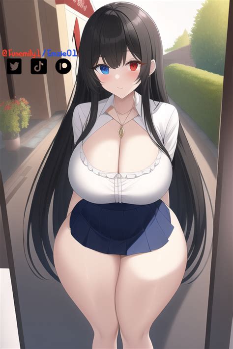 Rule 34 Ai Generated Artist Self Insert Blue Eyes Cleavage Emzie01