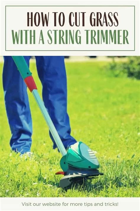 How To Cut Grass With A String Trimmer Tips And Tricks The All Electric Lawn