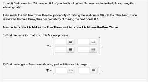 Solved 1 Point Redo Exercise 19 In Section 83 Of Your