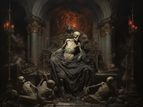 Premium Ai Image Provocative Visuals Skeleton Mortality Enigmatic