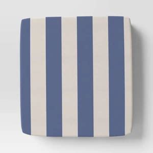 24x22 Cabana Stripe Outdoor Deep Seat Cushion Navy Blue Threshold