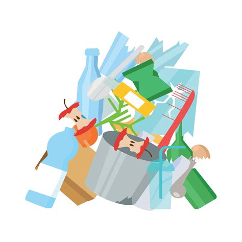 Vector Illustration Of Garbage Dump 19020789 Vector Art At Vecteezy