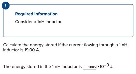 Solved Required information Consider a 1nH inductor. | Chegg.com