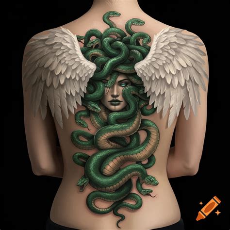Monster Logo Back Tattoo