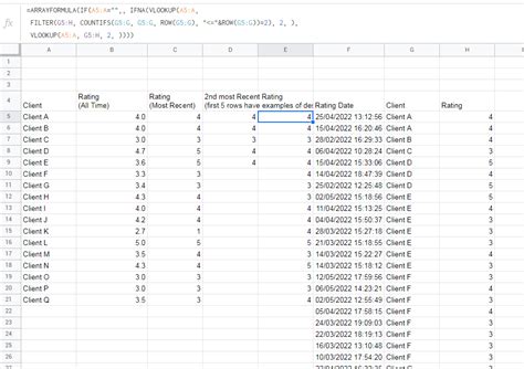 Google Sheets How To Return Nth Value From One Column Based On Another Column Using