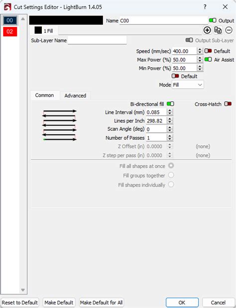 Engrave And Cut Not Working LightBurn Software Questions LightBurn Software Forum