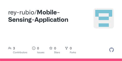 Github Rey Rubiomobile Sensing Application