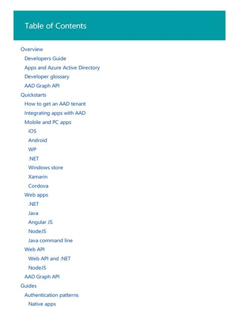 Azure Ad Developer Pdf Active Directory Application Programming