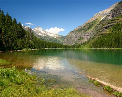Wallpaper Avalanche Lake Glacier National Park Montana Mountains