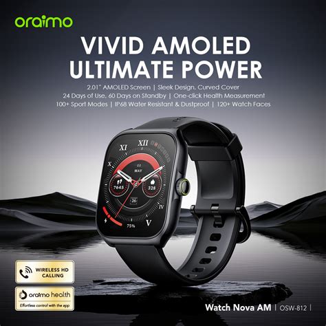 Watch Nova Am 201 Amoled Screen Curved Cover Smart Watch