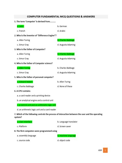 Computer Fundamental Mcq Questions Pdf Computer Data Storage Disk