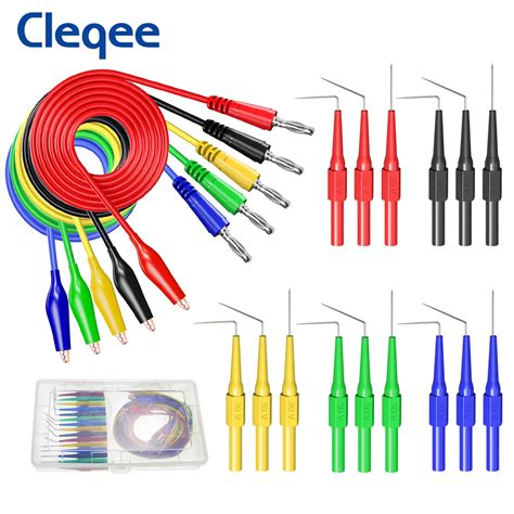 Cleqee P1920 20 개대 백 프로브 키트 악어 클립 4mm 바나나 플러그 멀티 미터 테스트 리드 10a 자동차 도구 세트기구 부품 And 액세사리 Aliexpress