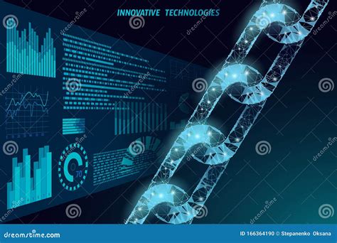 Blockchain Business System Management Concept Chain Connection Hud