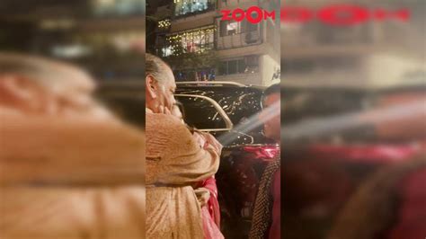 Kajol Squeezes Her Uncles Cheeks Before Getting Into Her Car Shorts