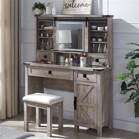Rustic Makeup Vanity Chair