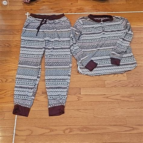 Intimates And Sleepwear Long John Pj Set Poshmark