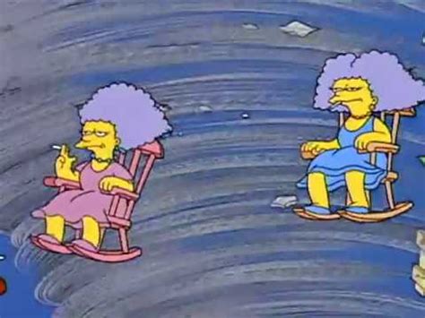 Pati Y Selma En El Tornado Los Simpson Youtube
