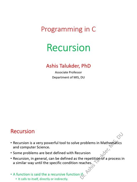 8 Recursion Pdf Recursion Mathematics