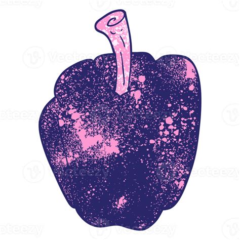 A Purple Apple With A Pink Stem 69511265 Png