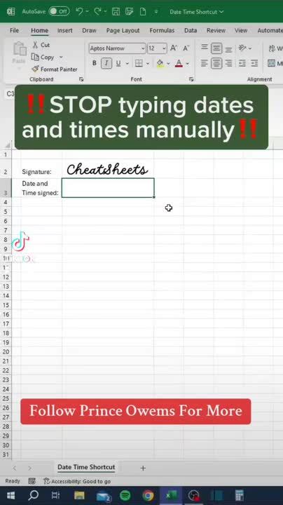 prince owems on linkedin excel exceltips exceltutorial