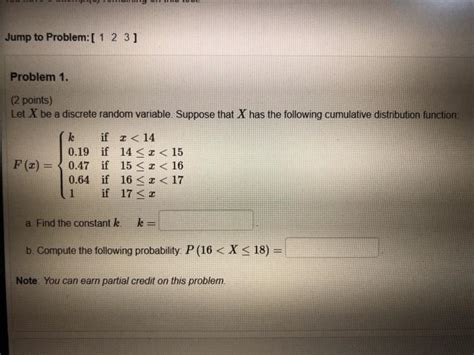 solved jump to problem [ 1 2 3] problem 1 2 points let x