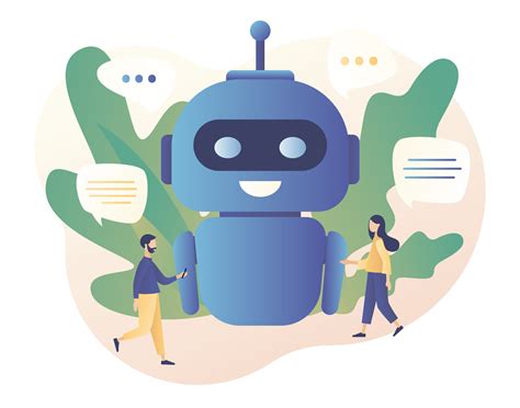 Chatbot Tiny People Chatting With Chatbot Application Ai Robot Assistant Online Customer