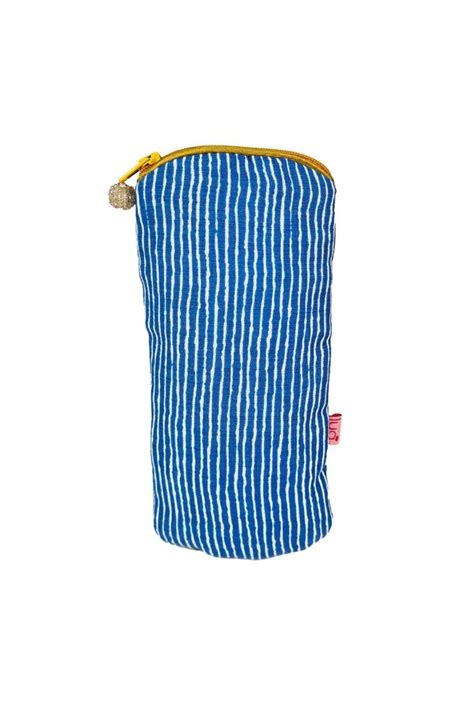 Lua Cobalt And White Stripe Zipped Soft Glasses Case Experience Boutique