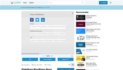 How To Use The WordPress Slideshare Embed Block Ask The Egghead Inc