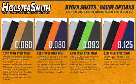 Kydex Thermoform Sheet P1 Texture 060 Thickness