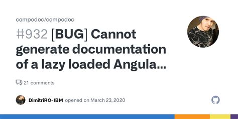 BUG Cannot Generate Documentation Of A Lazy Loaded Angular App Issue Compodoc