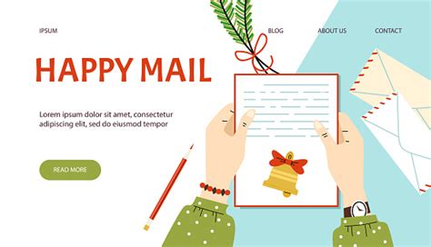 편지 평면 벡터 일러스트와 메일 서비스에 대한 웹 사이트 건설 현장에 대한 스톡 벡터 아트 및 기타 이미지 건설 현장 데이트 랜딩 페이지 Istock