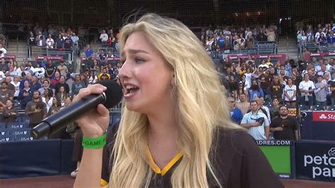 Presley Tennant Performs National Anthem For San Diego Padres Youtube