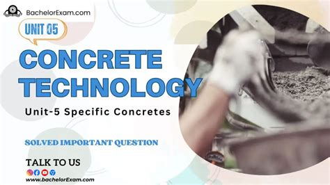 Aktu Btech Concrete Technology Important Unit 5 Specific Concretes Bachelor Exam