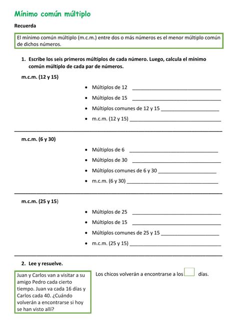 A Spanish Worksheet With Numbers And Symbols