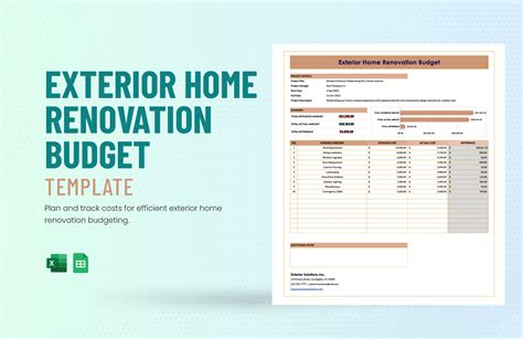 Free Editable Renovation Templates In Excel To Download