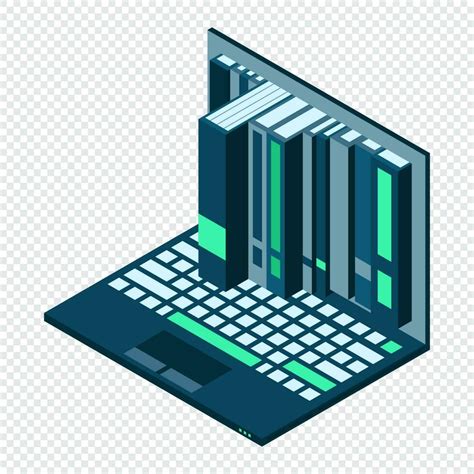 Isometric Laptop Online Learning And Virtual Classroom 3d Isometric Flat Design Vector