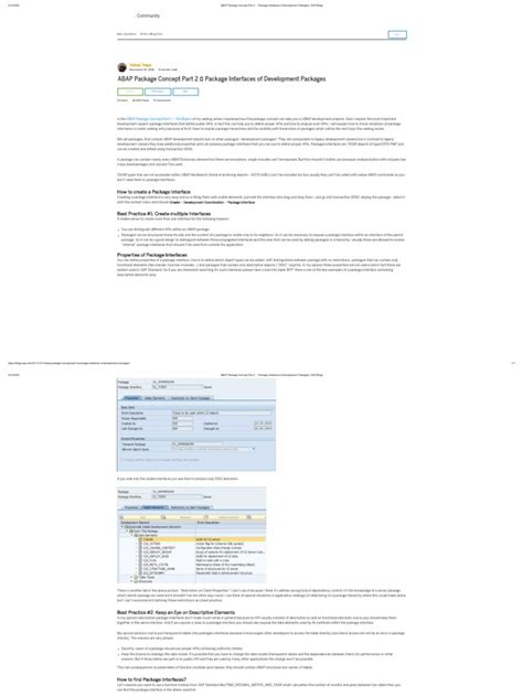 Abap Package Concept Part 2 Package Interfaces Of Development
