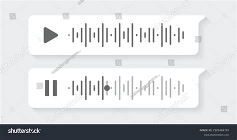 Voice Message Ui Design Play Stop Stock Vector Royalty Free
