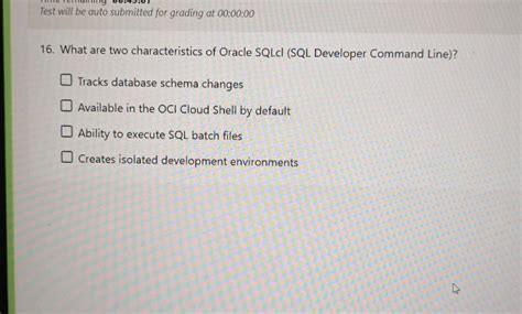 16 What Are Two Characteristics Of Oracle Sqlcl Sql Developer Command