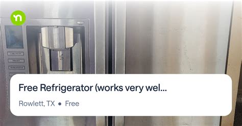 Free Refrigerator Works Very Well But Water And Ice Do Not Work For