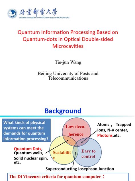 Quantum Information Processing Based On Quantum Dots In Optical New