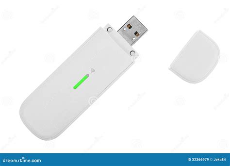 White G Usb Wireless Mobile Modem Stock Image Image Of Plug Digital