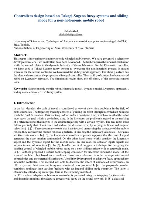 pdf controllers design based on takagi sugeno fuzzy systems and