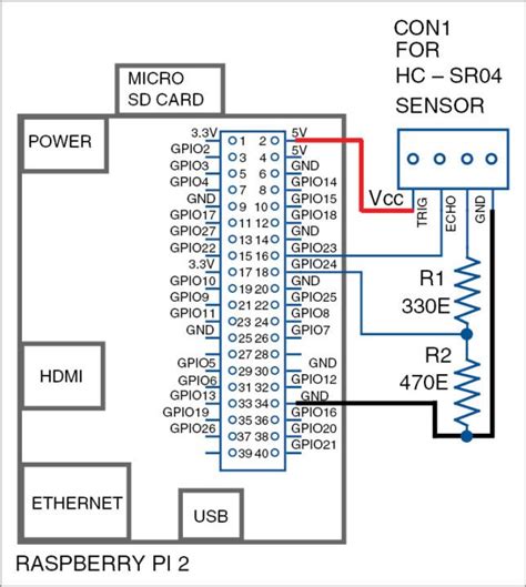 Ultrasonic Distance Meter Using Raspberry Pi 2 Electronics Project