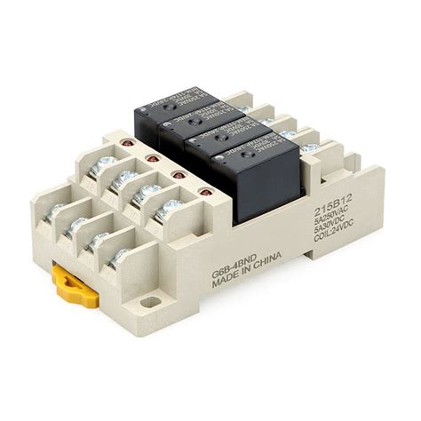 Pluggable Terminal Relay Module G6b 4bnd Set Combination 24v With Base 4 Way No