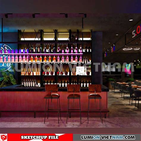 231114 Bar Sketchup 3d Interior Models