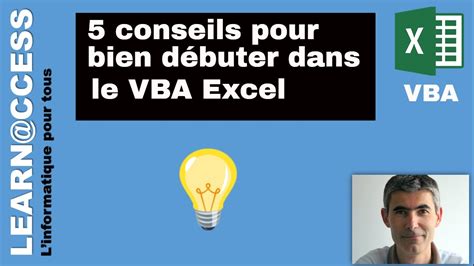 VBA 5 Conseils Pour Bien Pratiquer Le VBA Dans Excel YouTube