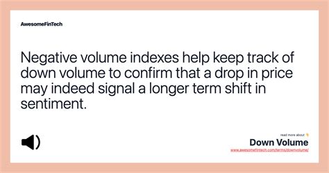 Down Volume Awesomefintech Blog